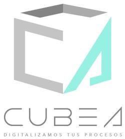 Información sobre la marca CUBEA DIGITALIZAMOS TUS PROCESOS. EL TIPO DELETRA UTILIZADO ES ...